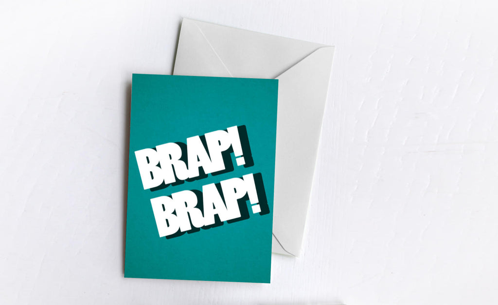 BRAP! BRAP! | Greetings Card – Kazvare Made It